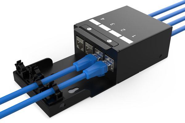DIGITUS Konsolidierungspunkt-Box, 4 Ports Keystone-Module Digitus ...
